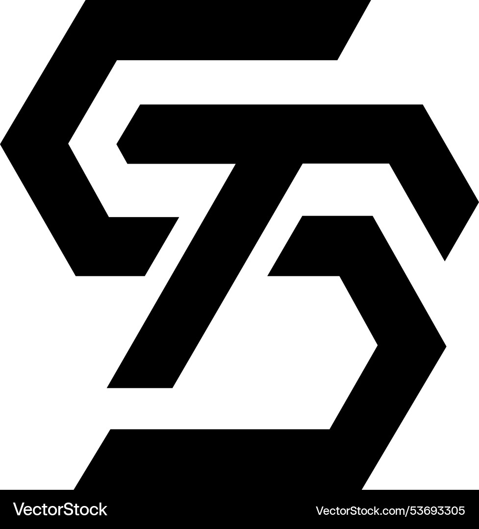 St ts logo Royalty Free Vector Image - VectorStock