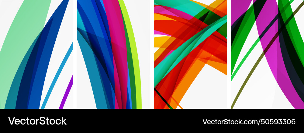 Abstract colorful wave posters for wallpaper Vector Image