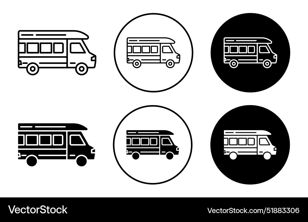 Campervan icon Royalty Free Vector Image - VectorStock