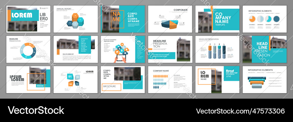 Corporate slideshow templates Royalty Free Vector Image