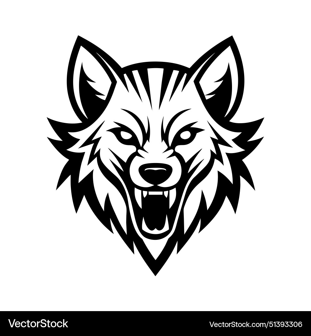 Fierce hyena logo Royalty Free Vector Image - VectorStock