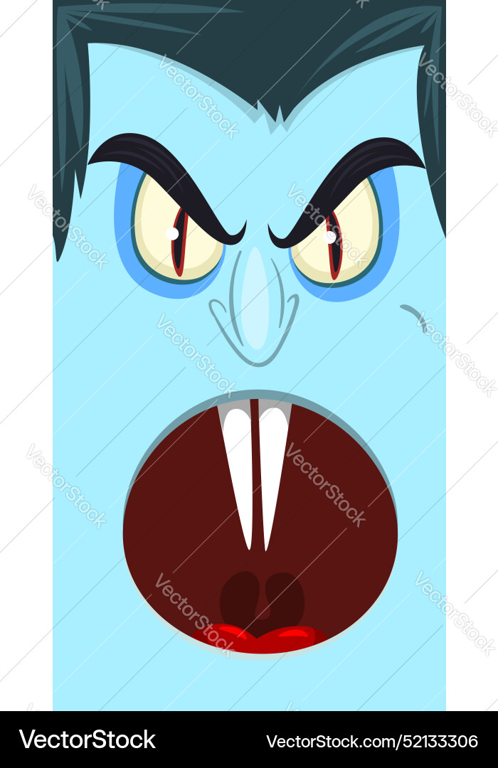 Funny cartoon vampire character design with big Vector Image
