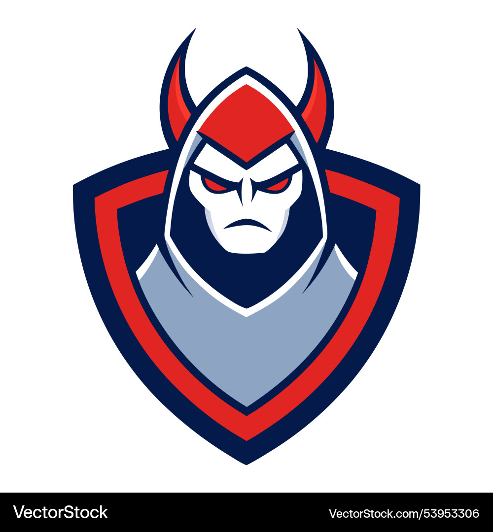 Got-head-shield-mascot-logo Royalty Free Vector Image