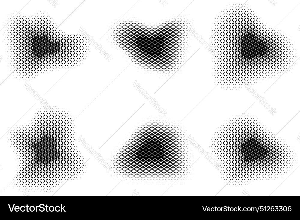 Halftone triangle pattern reprographic technique Vector Image