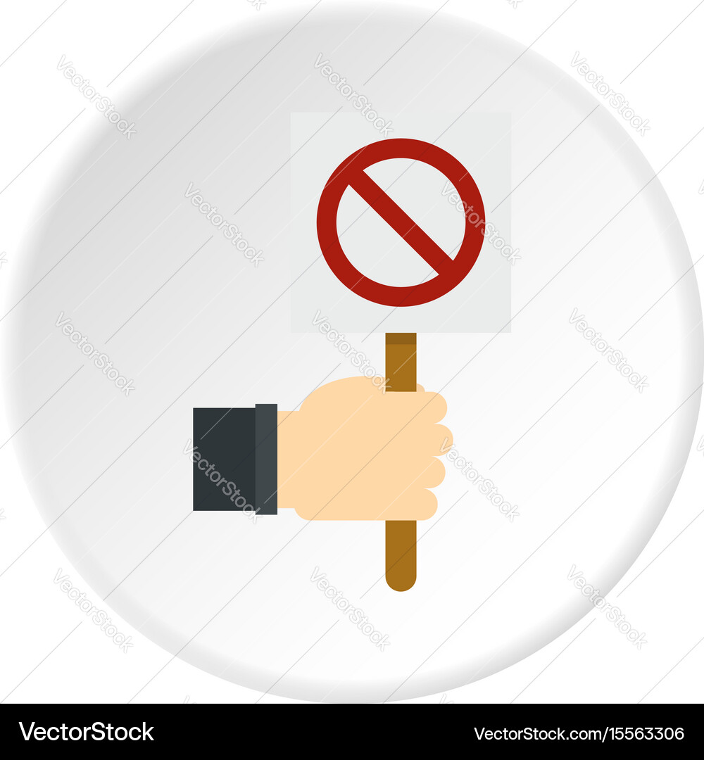 Hand halten Stoppschild Symbolkreis Lizenzfreier Vektor