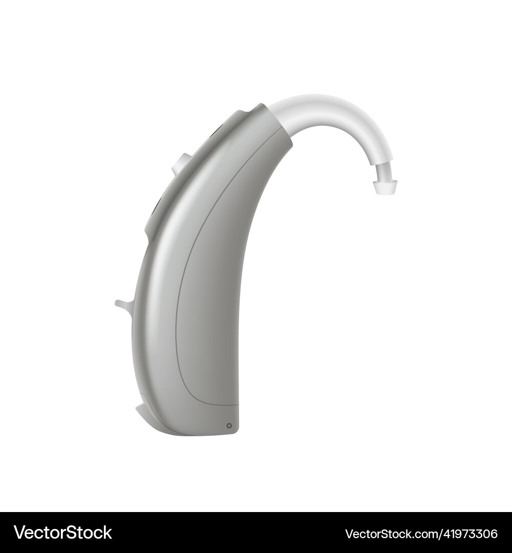 Hearing aid device for people with hear loss Vector Image