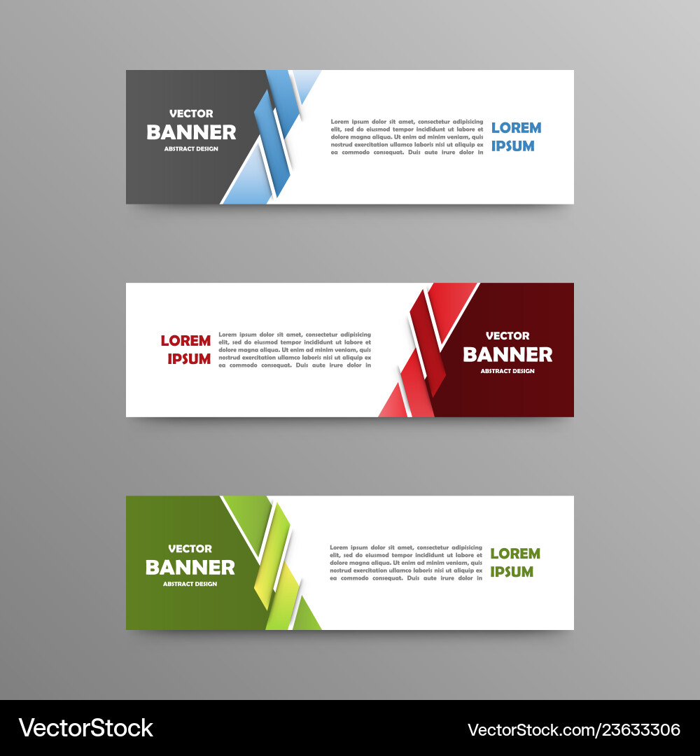 Set color banners abstract design Royalty Free Vector Image