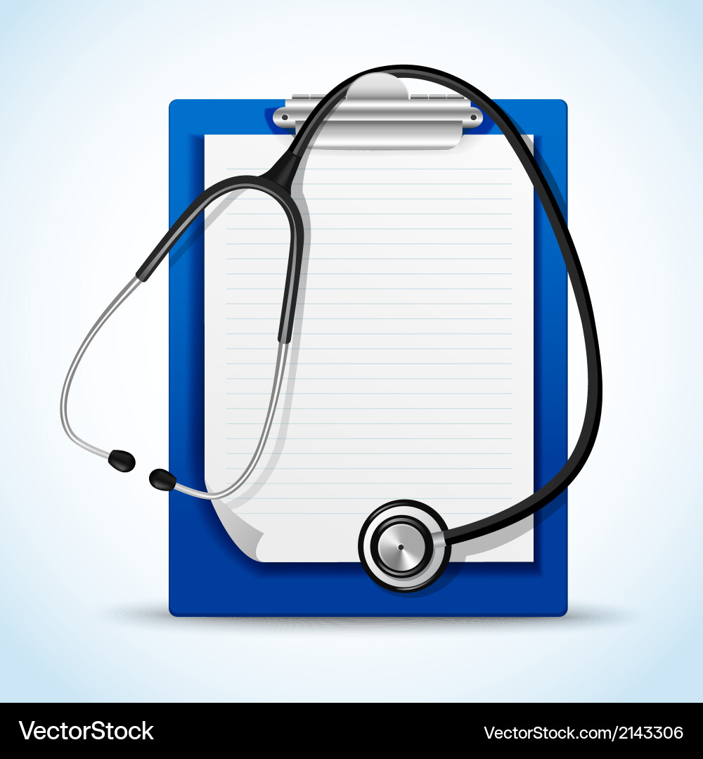 Stethoscope and notes Royalty Free Vector Image