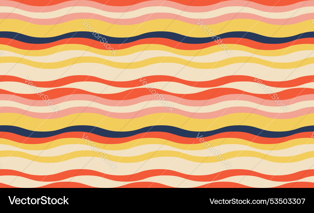 Abstract background with wavy stripes in vibrant Vector Image