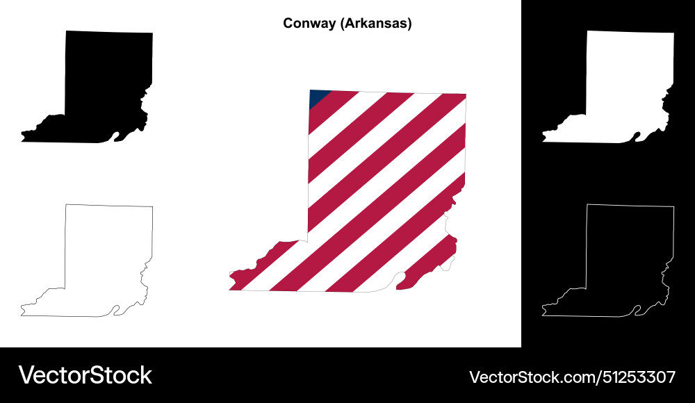 Conway outline map Royalty Free Vector Image - VectorStock
