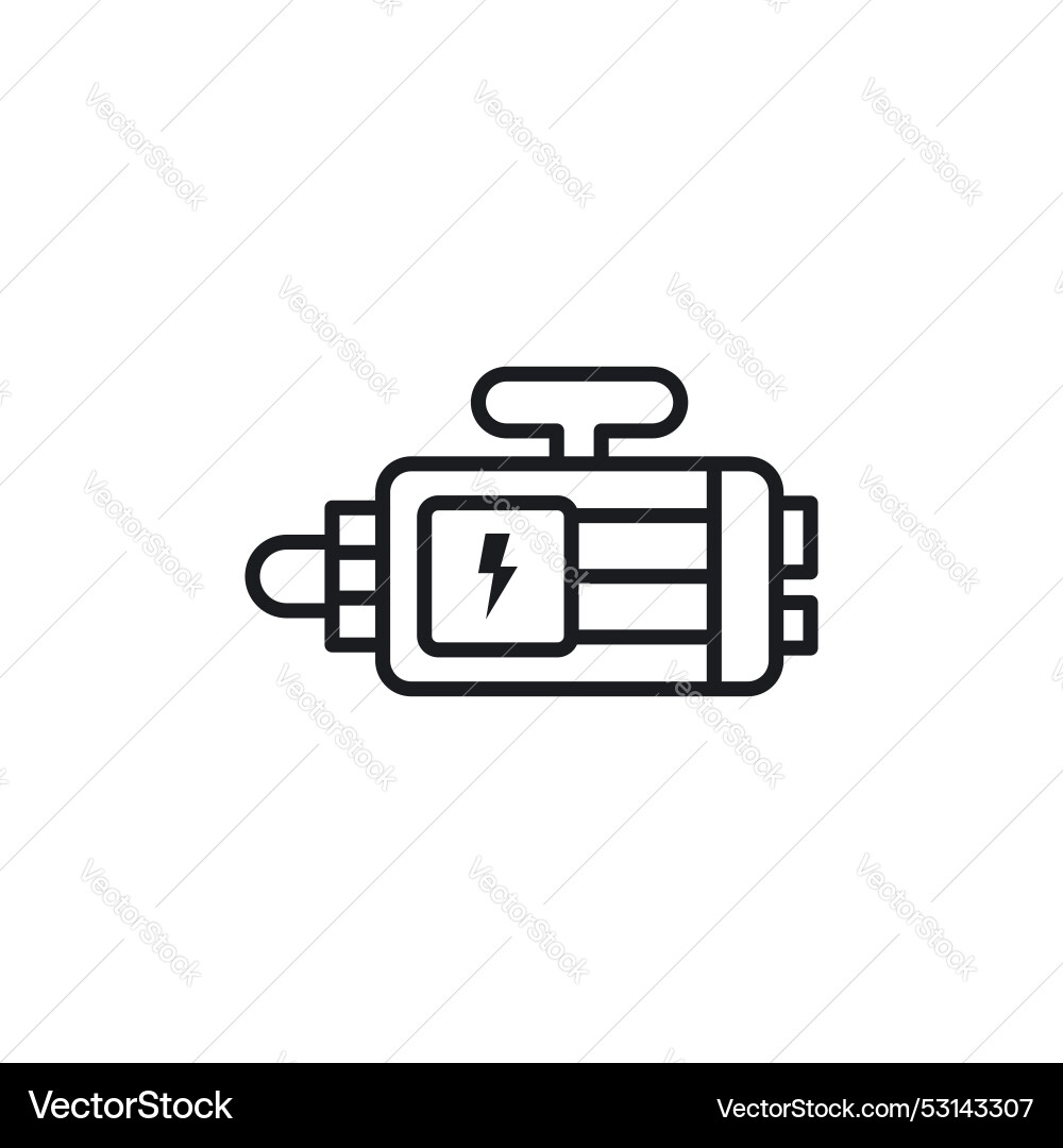 Electric motor icon symbol on white background Vector Image