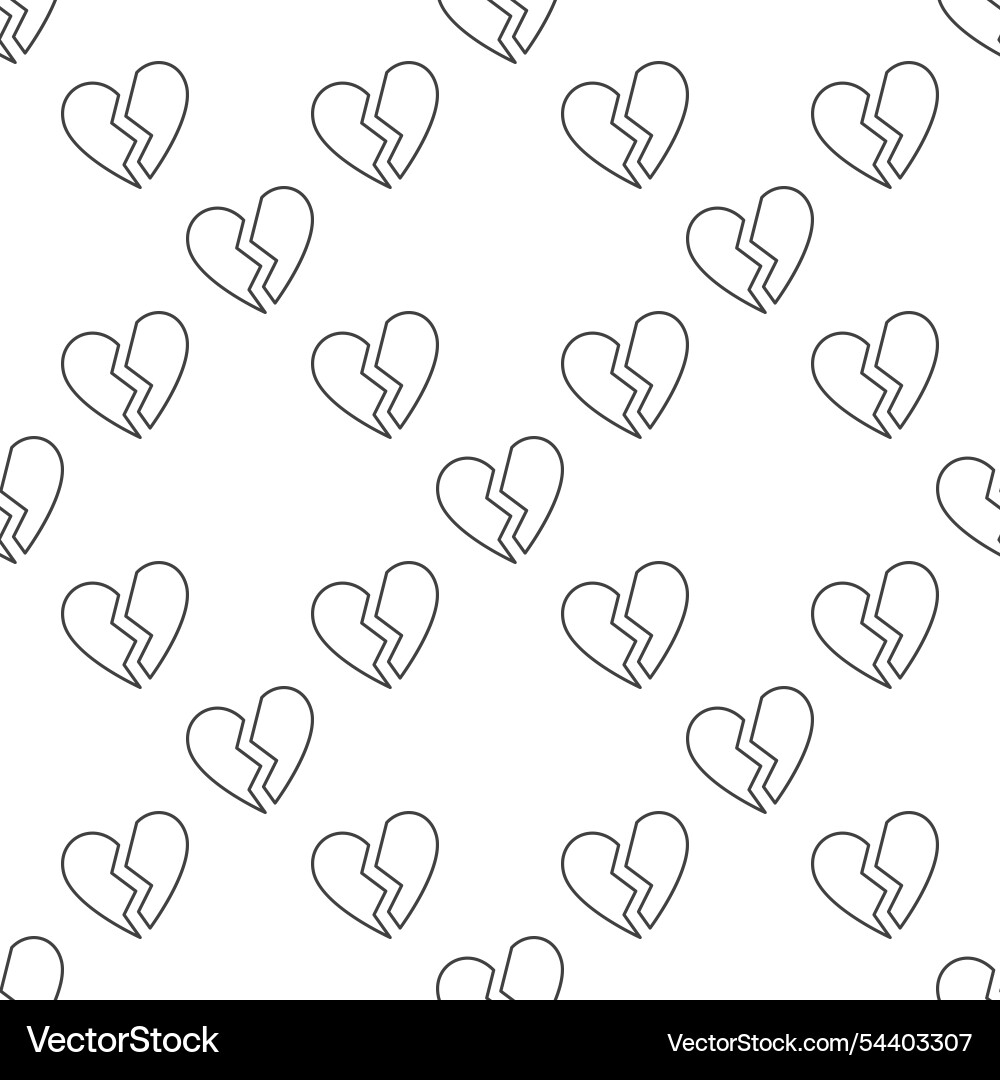 Heartbreak emotional distress seamless pattern Vector Image