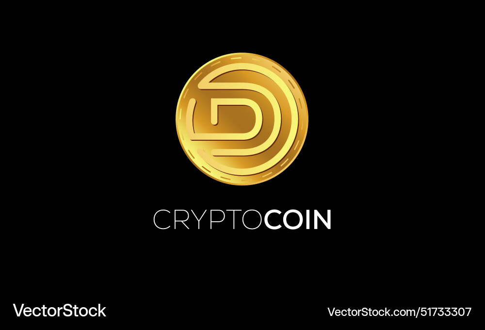 Letter d coin logo Royalty Free Vector Image - VectorStock
