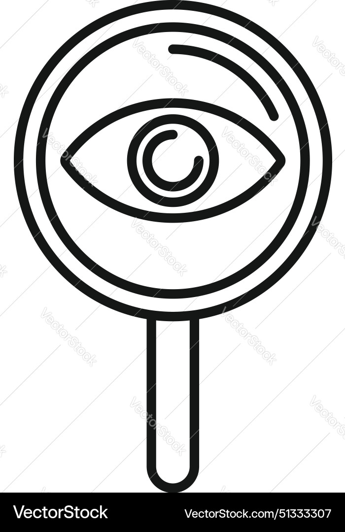Magnifying glass with eye concept icon Royalty Free Vector