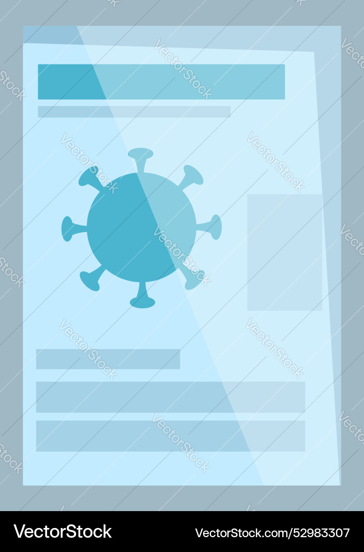Medical poster showing virus floating Royalty Free Vector