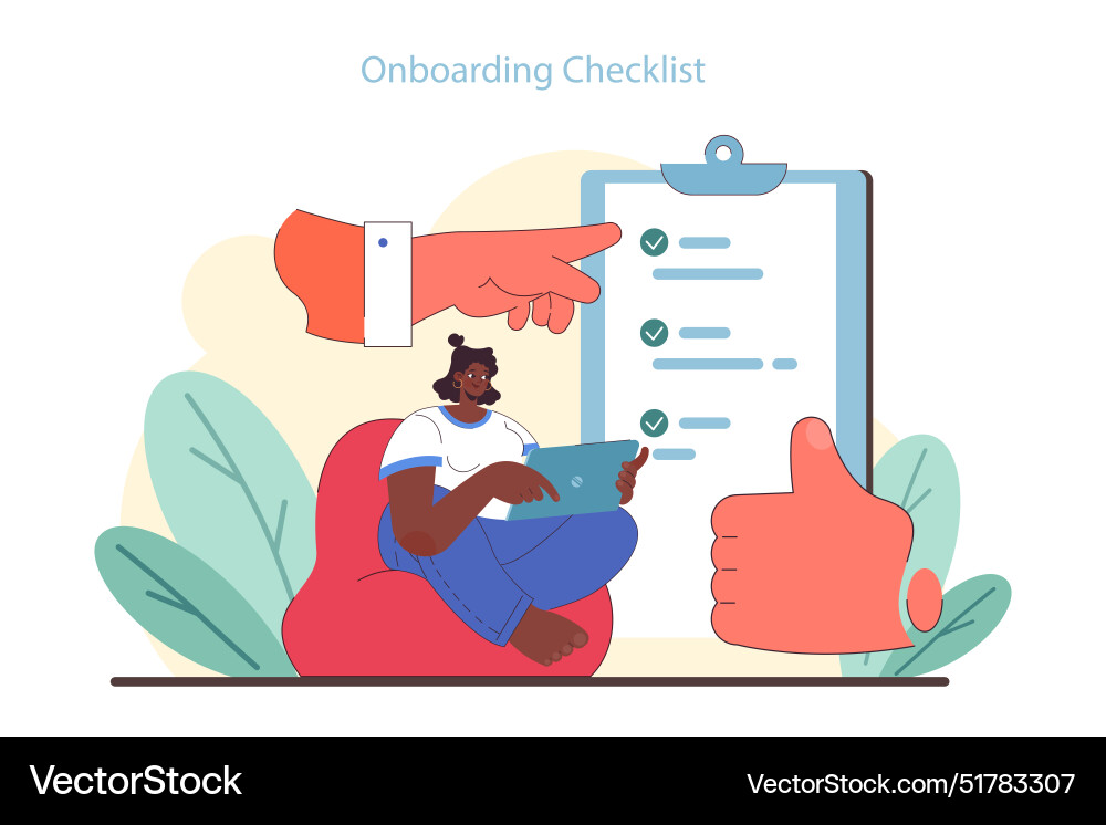Onboarding Checklist Concept Streamlined Task Vector Image