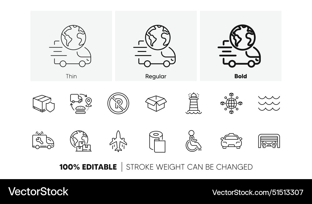 Opened box international delivery and disability Vector Image