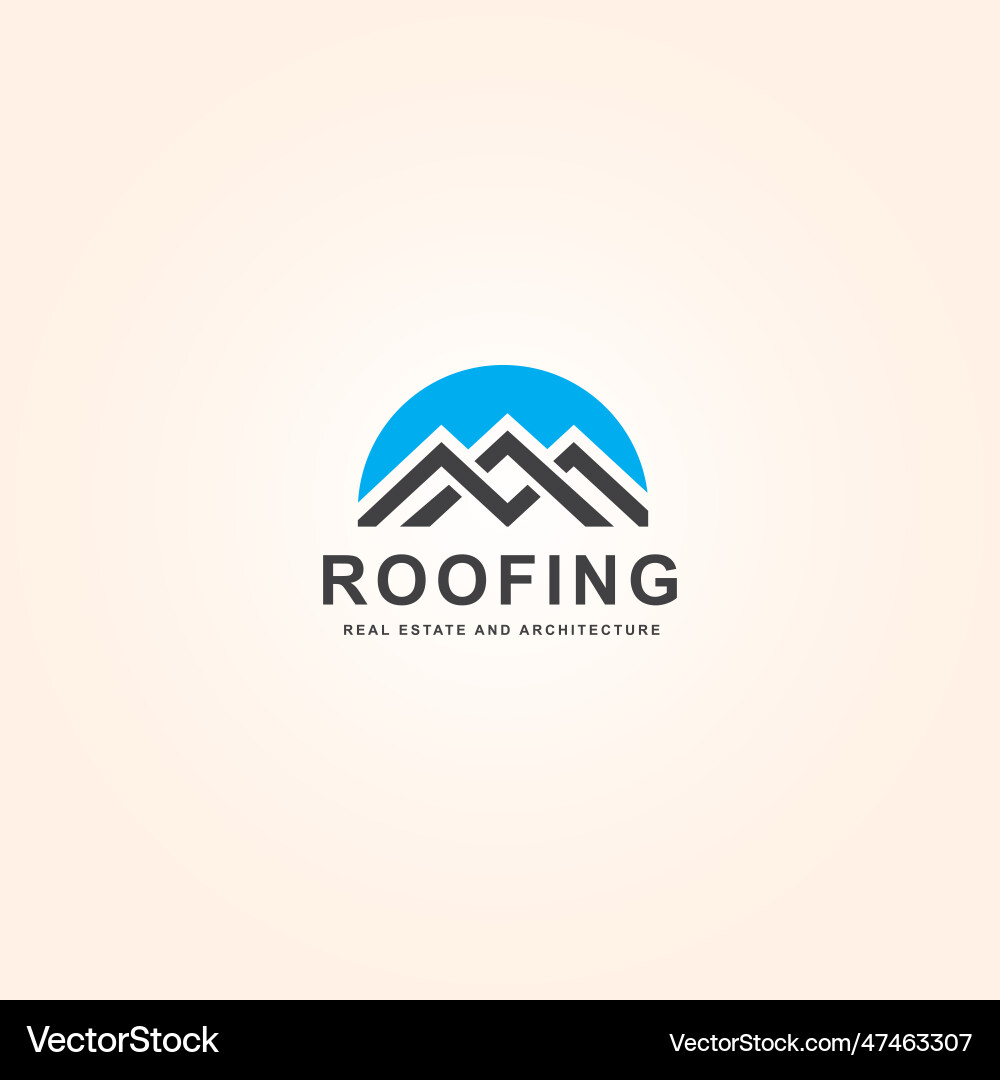 Roofing logo Royalty Free Vector Image - VectorStock