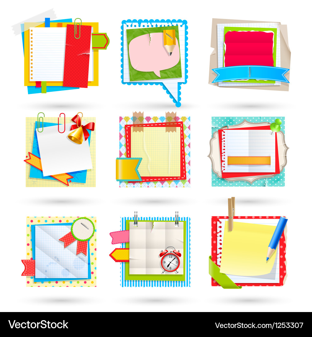 School notes Royalty Free Vector Image - VectorStock