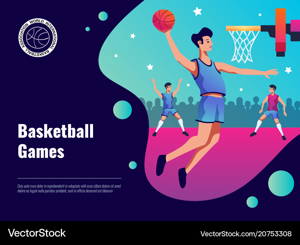 Basketball games poster Royalty Free Vector Image
