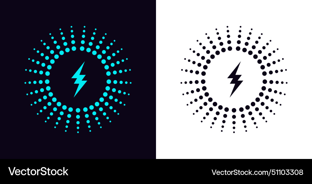 Electric power thunder flash bolt icon Royalty Free Vector