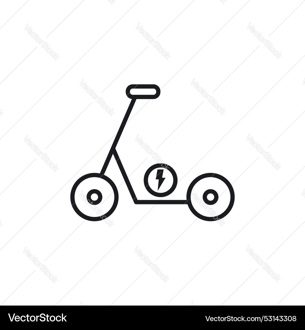 Electric scooter icon symbol on white background Vector Image