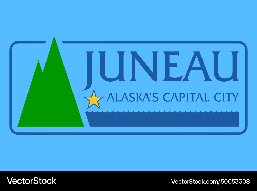 Juneau flag Royalty Free Vector Image - VectorStock