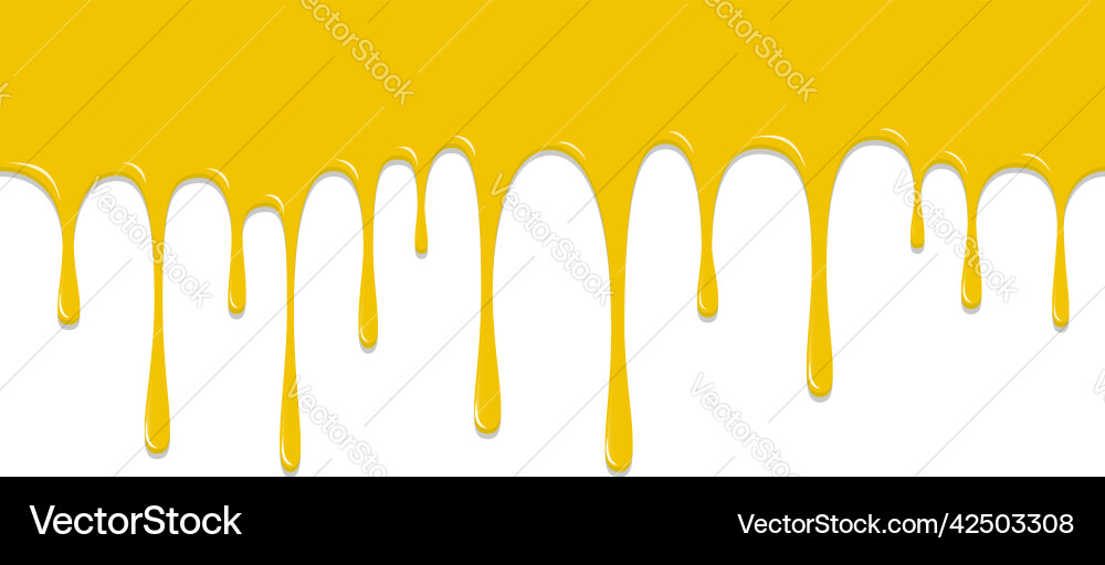 Paint yellow color dropping droping Royalty Free Vector