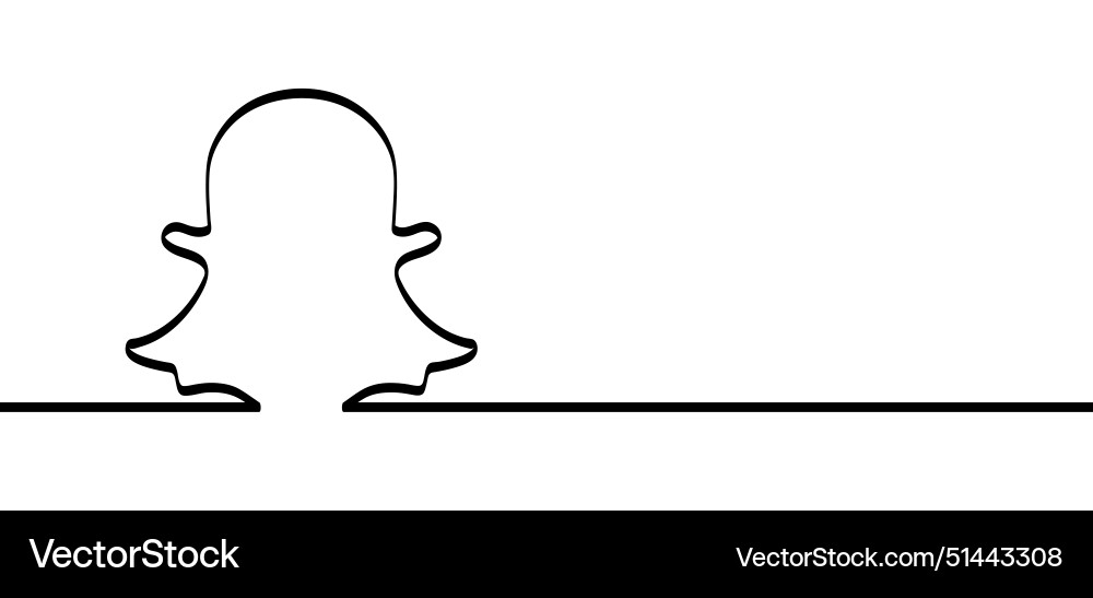 Snapchat social media button Royalty Free Vector Image