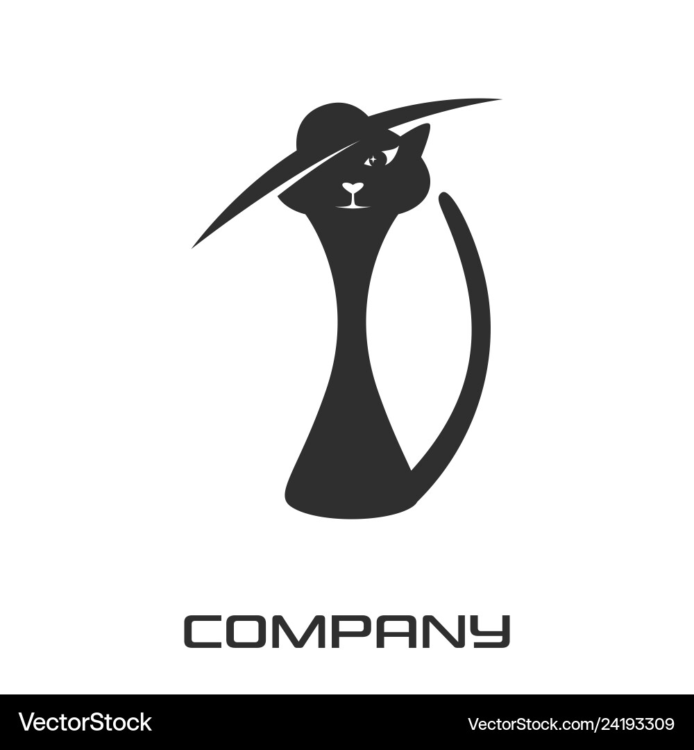 Cat lady logo Royalty Free Vector Image - VectorStock