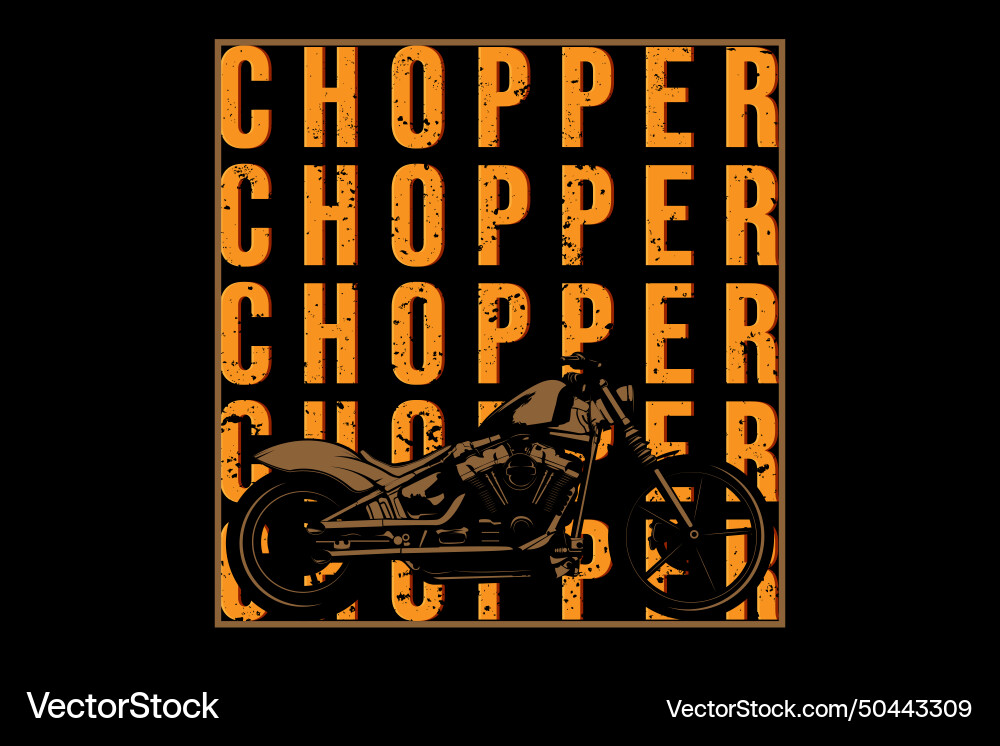 Chopper retro design landscape Royalty Free Vector Image