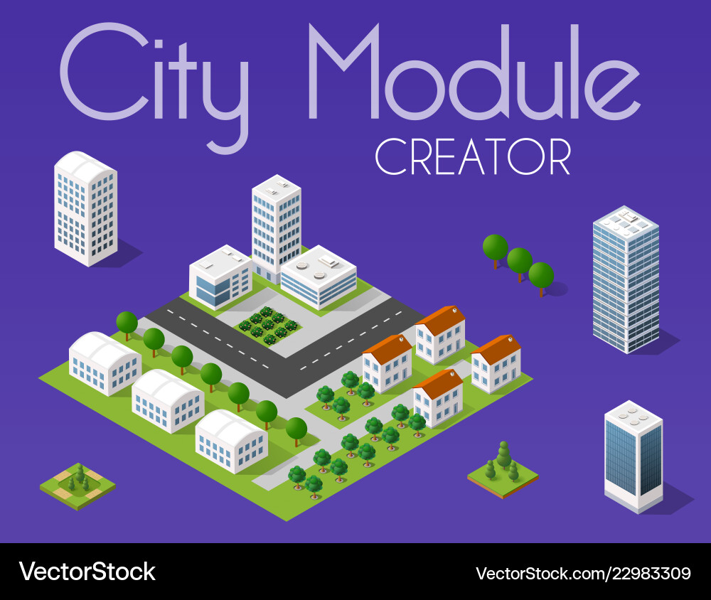 City module creator Royalty Free Vector Image - VectorStock