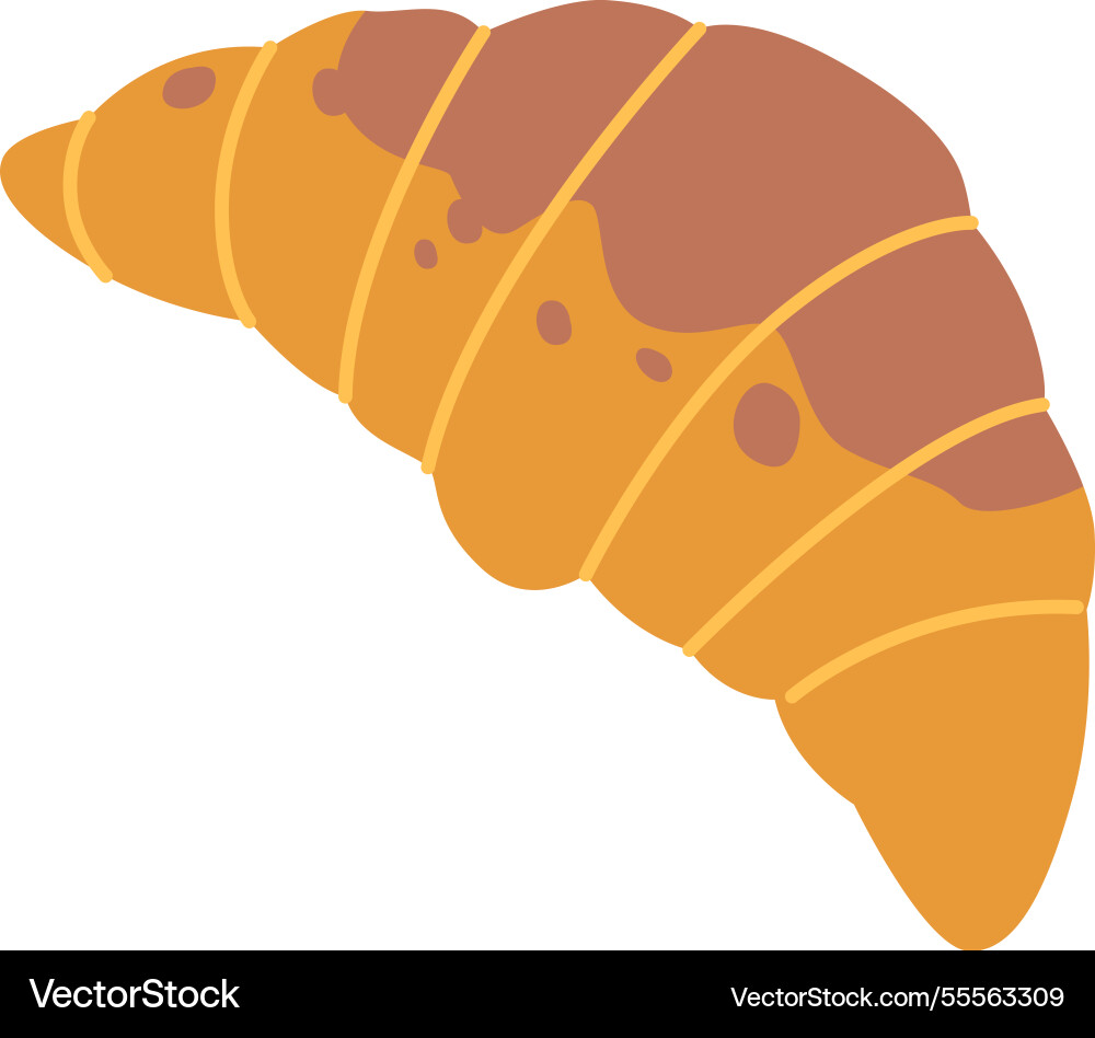 Croissant sweet dessert Royalty Free Vector Image