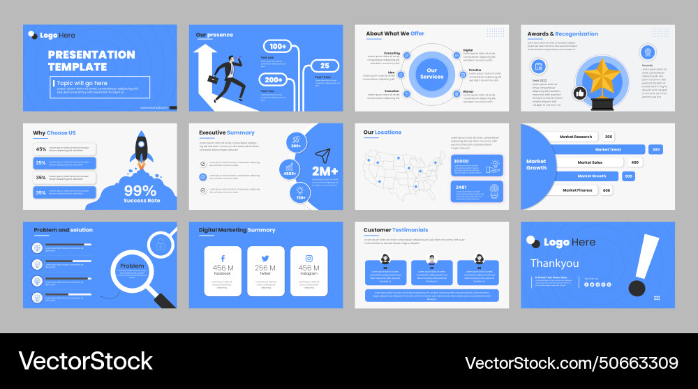 Presentation template Royalty Free Vector Image