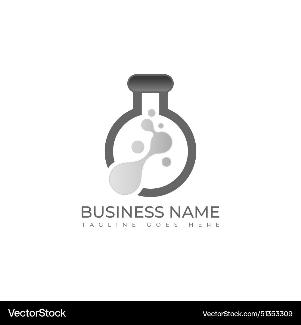 Science lab logo design template Royalty Free Vector Image