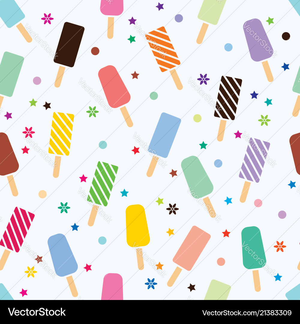 Seamless icecream pattern Royalty Free Vector Image