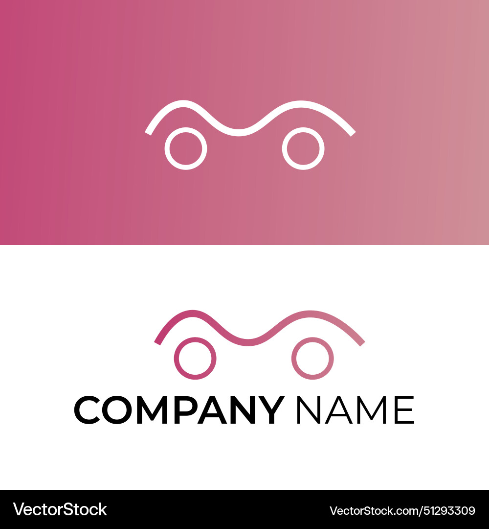 Simple minimalistic car logo design Royalty Free Vector