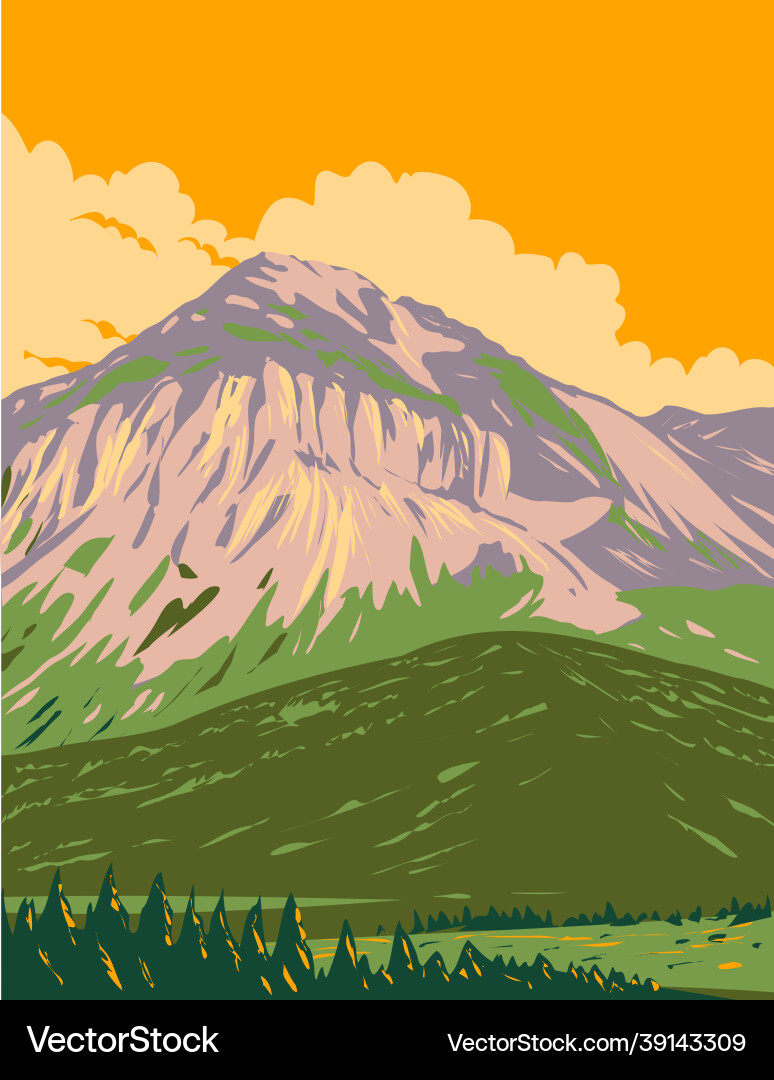 Swiss Alps Landscape Poster Royalty Free Vector Image