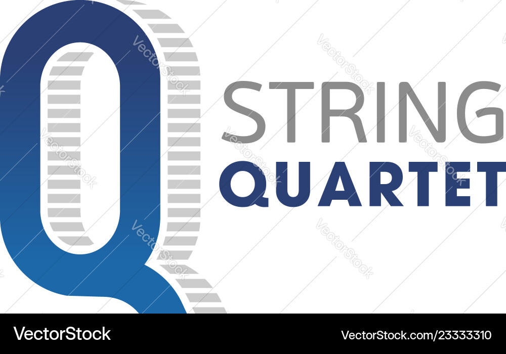 Badge for string quartet Royalty Free Vector Image