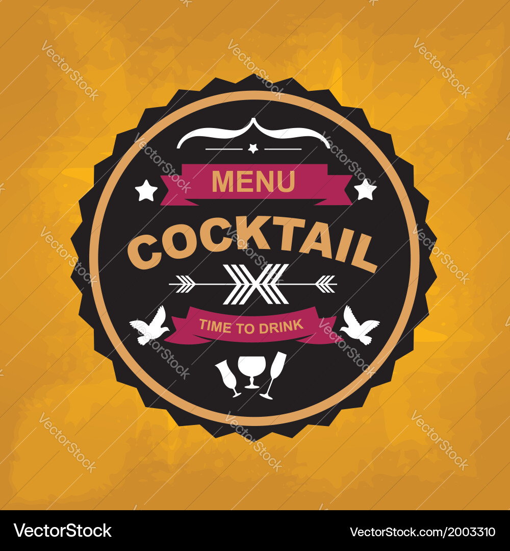 Cocktail Bar Menu Template Royalty Free Vector Image