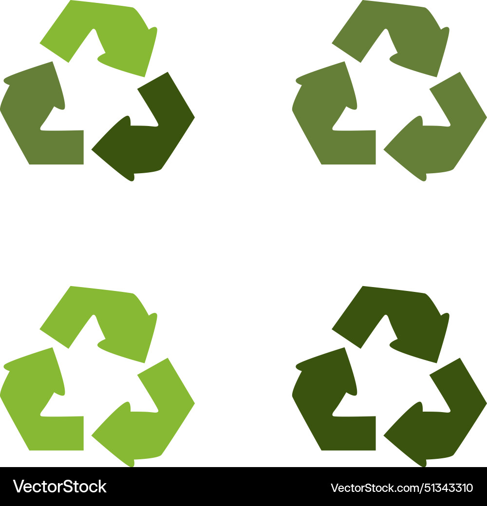 Green recycle arrow sign symbol logo Royalty Free Vector