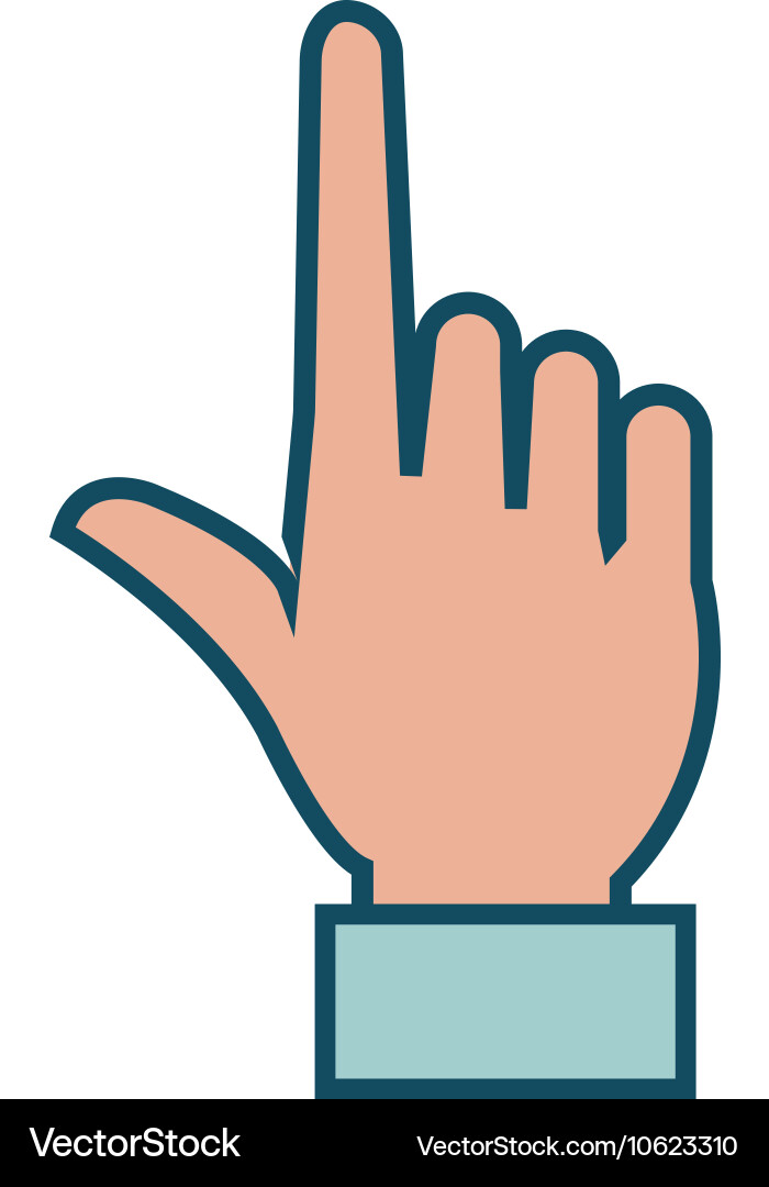 Pointing Hand Gesture Royalty Free Vector Image