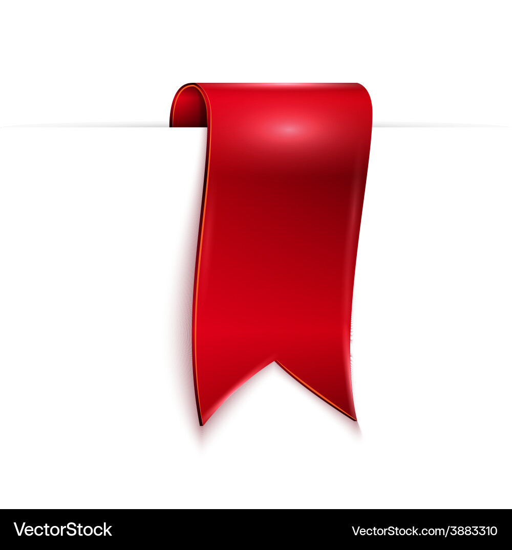 Red ribbon Royalty Free Vector Image - VectorStock