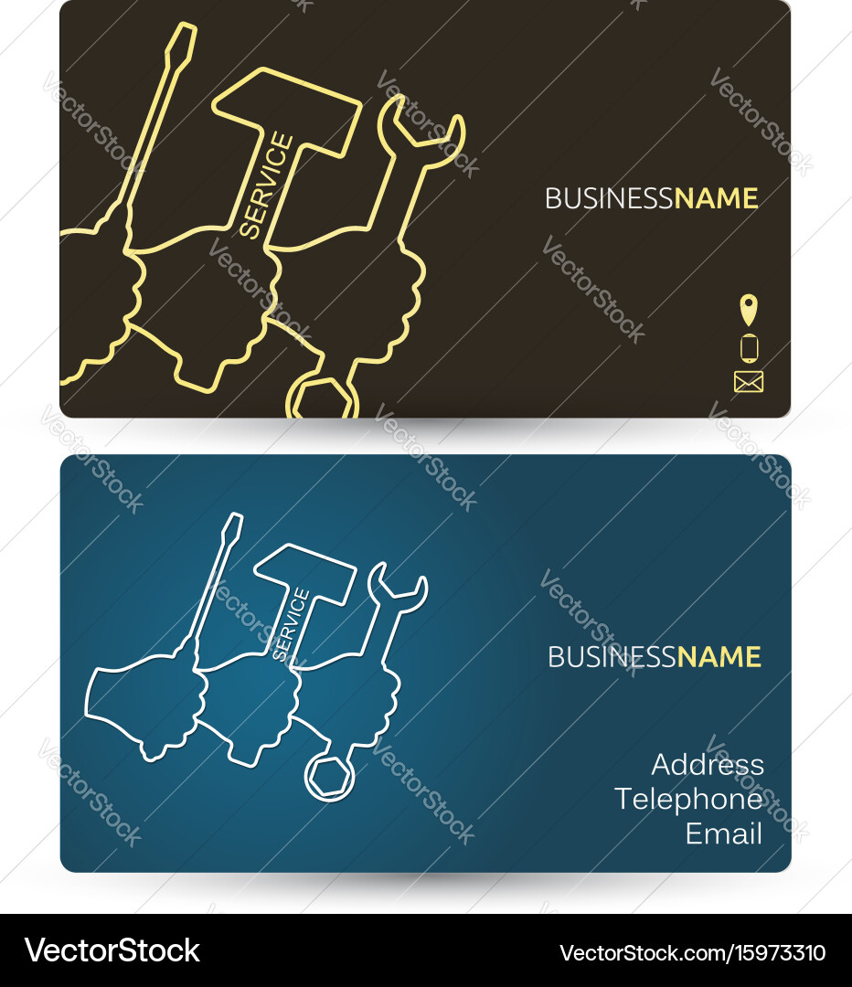 Repair business card Royalty Free Vector Image