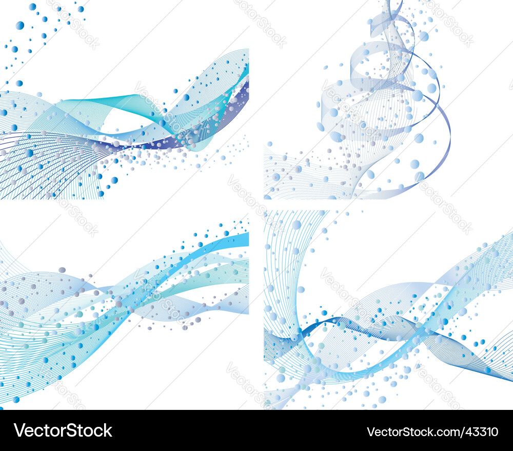 Set of water backgrounds Royalty Free Vector Image
