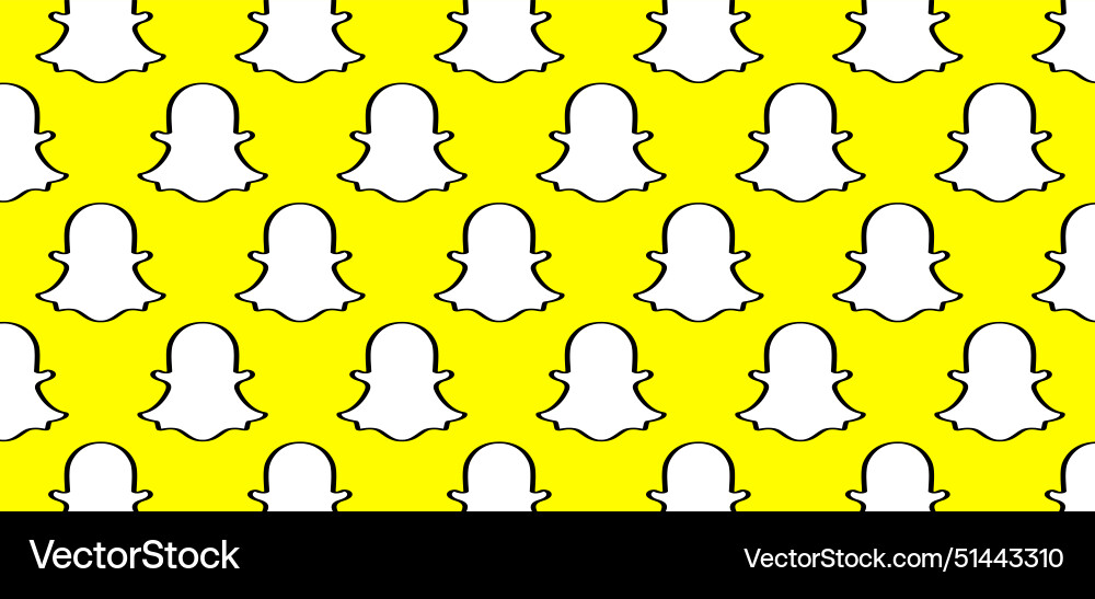 Snapchat social media button Royalty Free Vector Image