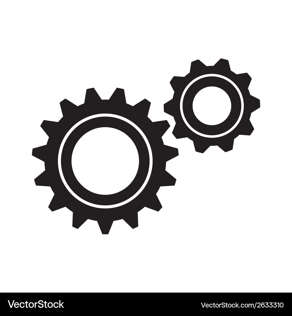Two Gears Royalty Free Vector Image - VectorStock