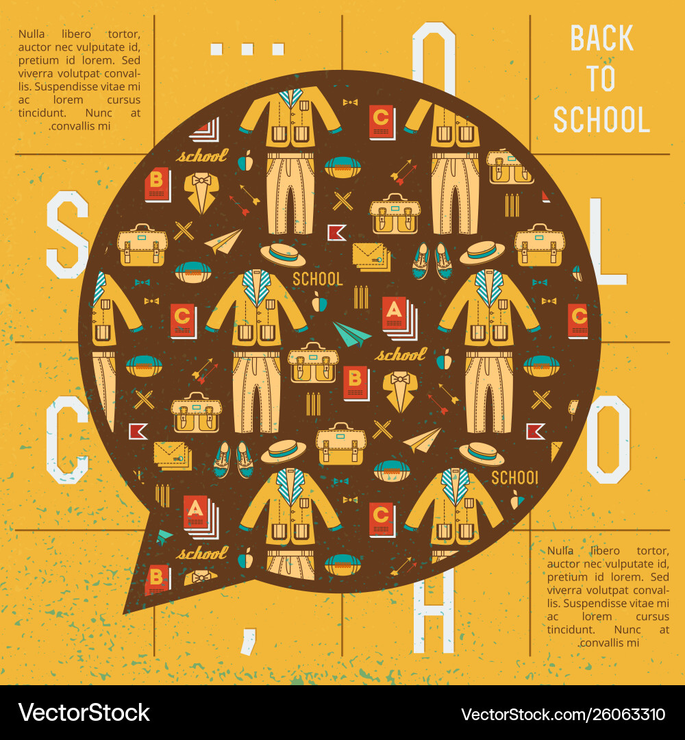 Hintergrund der gelben Schule Lizenzfreies Vektorbild