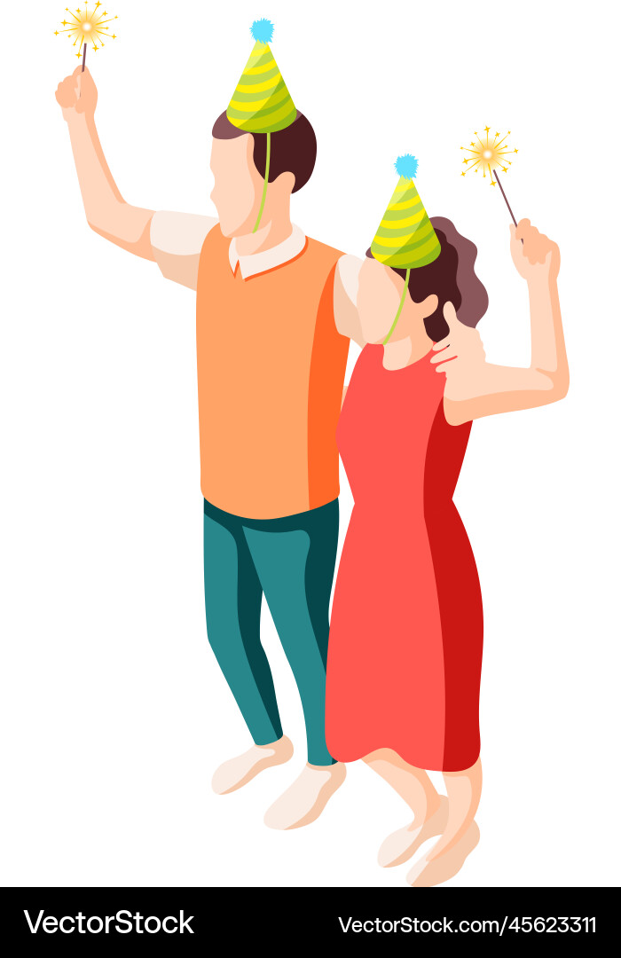 Birthday party guests Royalty Free Vector Image