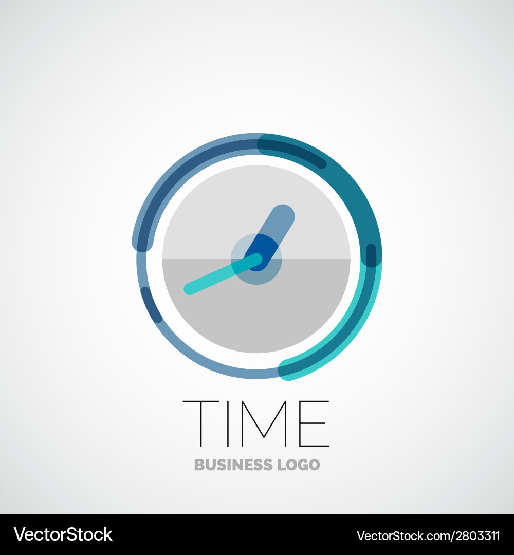 Clock time company logo business concept Vector Image